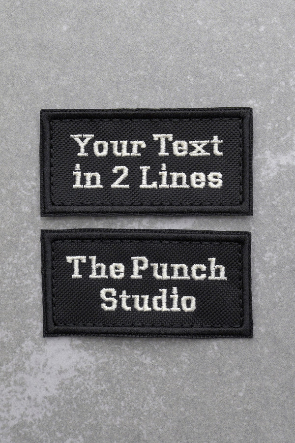 Custom Embroidered Biker Name Tag Tactical Patch, 2 Line, Black ...