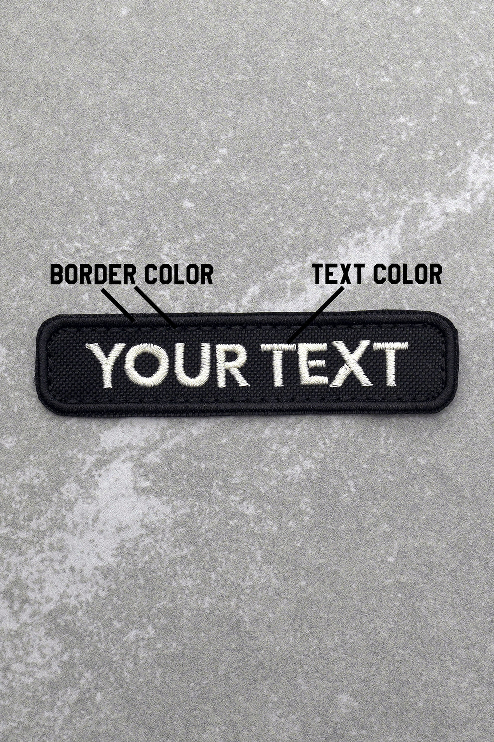 Custom Nametapes Military Tactical Embroidery Patch, Black Rounded Cor ...