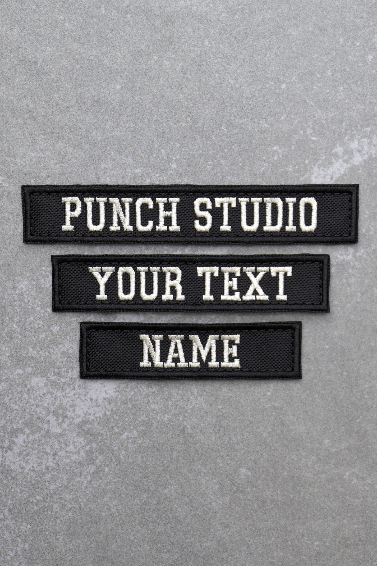 Personalised Military Tactical Nametapes Embroidery Patch, Black Bold ...