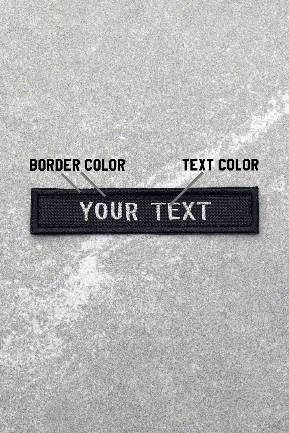 Custom Nametapes Military Embroidery Patch, Black Fabric ...